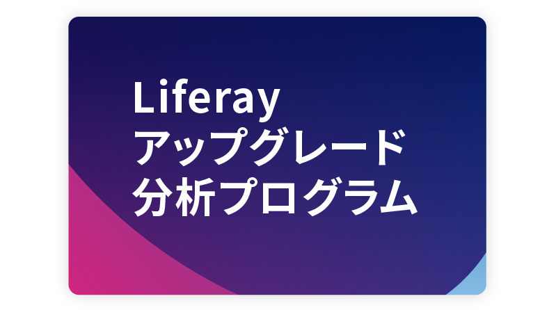 [ライフレイグローバルサービス] Liferay アップグレード分析プログラム - Liferay